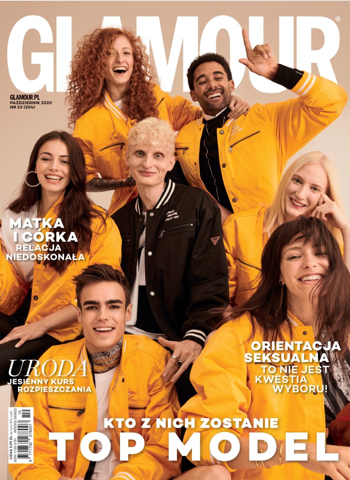 Uczestnicy TOP MODEL na okładce GLAMOUR w stylizacjach Guess z MODIVO ...